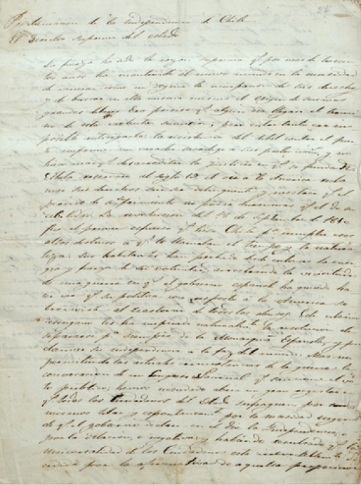 Declaración de la independencia de Chile - WikicharliE