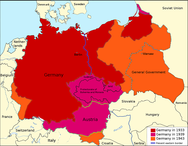 Mapa Del Imperio Alemán De Alemania
